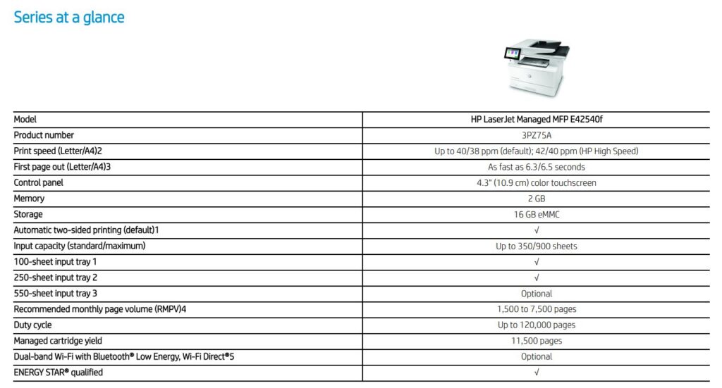 HP A4 MONO LASERJET MFP E42540F | Khalifah Copier Sdn Bhd